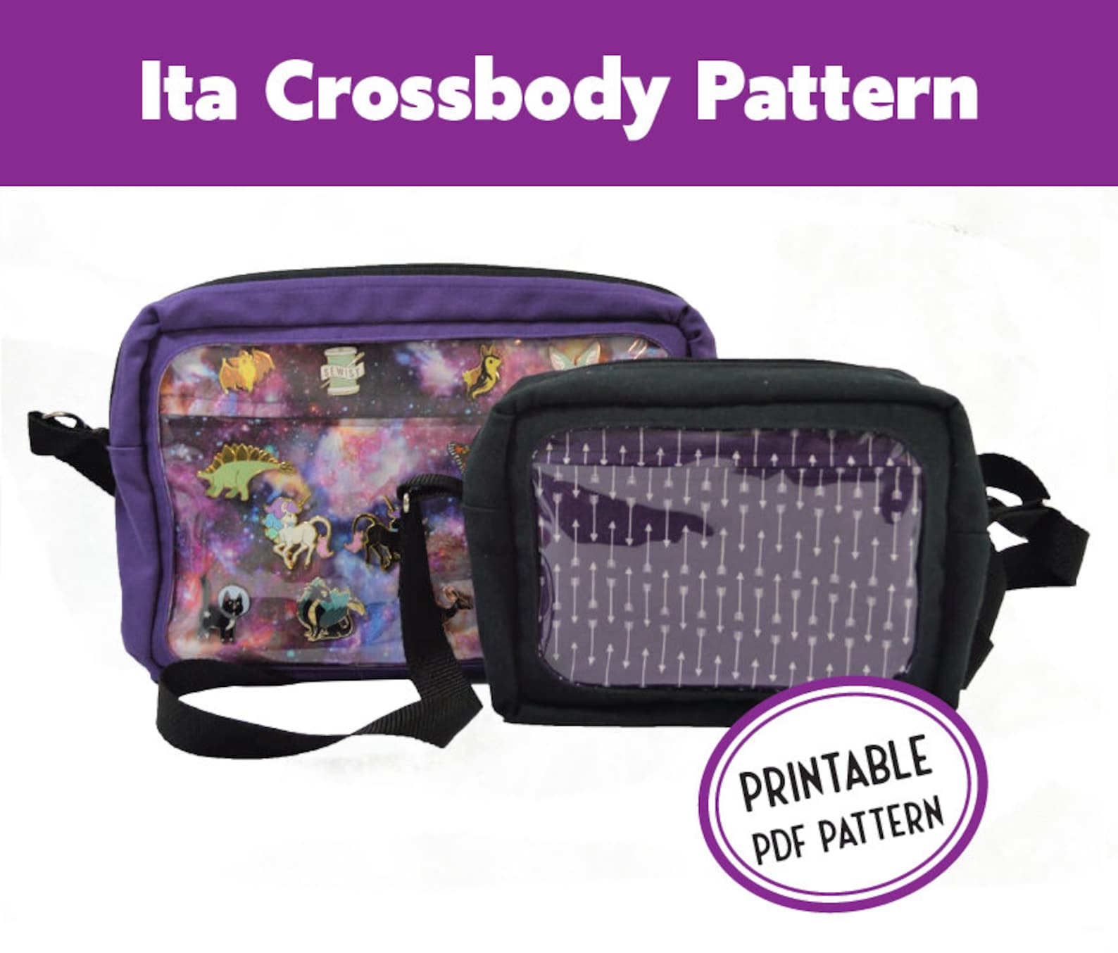 Ita Bag Sewing Pattern Bundle: Backpack, Crossbody & Messenger (PDF ...