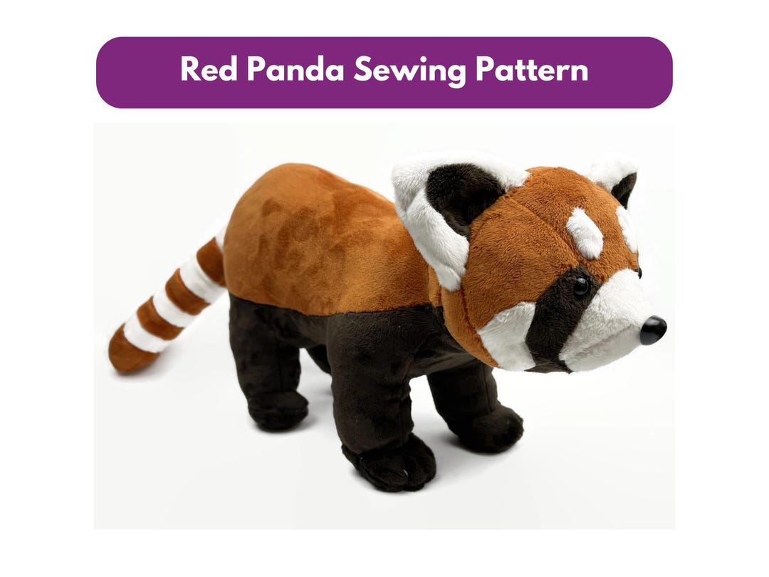 Red Panda Plush Sewing Pattern: Semi-realistic Soft Toy (digital PDF ...