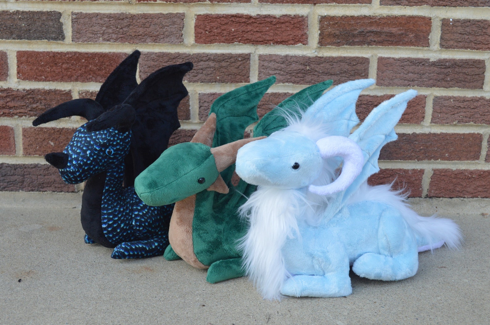 Dragon Plush Sewing Pattern Topaz the Dragon Elegant Sitting Dragon ...