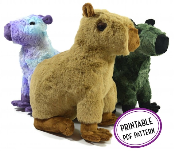 Capybara Plush Sewing Pattern Ana the Capybara Sitting - Etsy