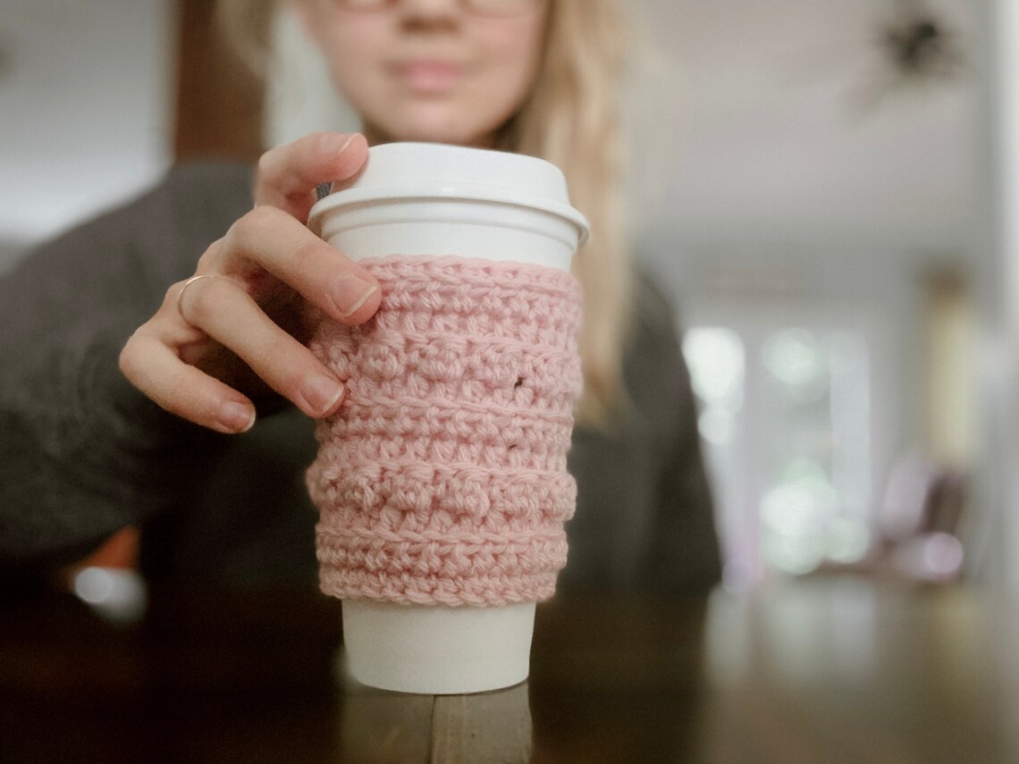 Coffee Cozy Crochet Pattern Bobble Cozy Crochet Pattern // - Etsy