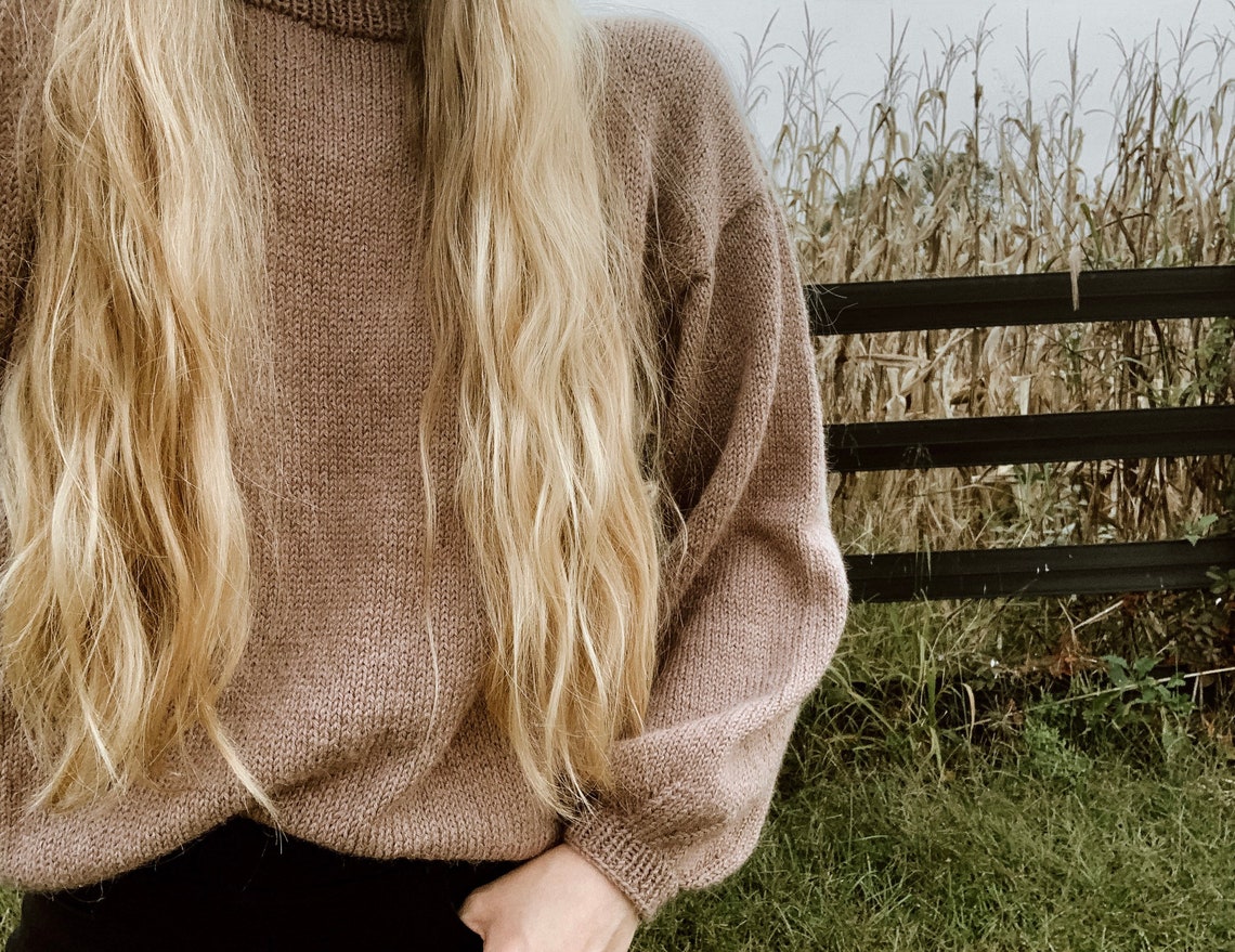 Knit Sweater Pattern // Fitzgerald Sweater Knit Pattern // - Etsy