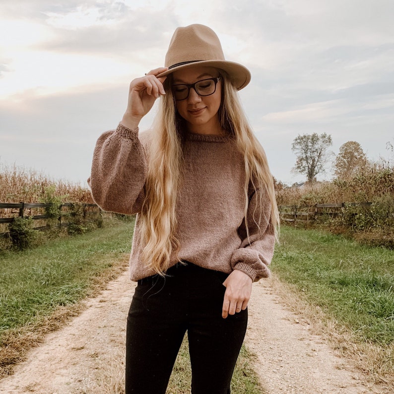 Knit Sweater Pattern // Fitzgerald Sweater Knit Pattern // Knitting ...