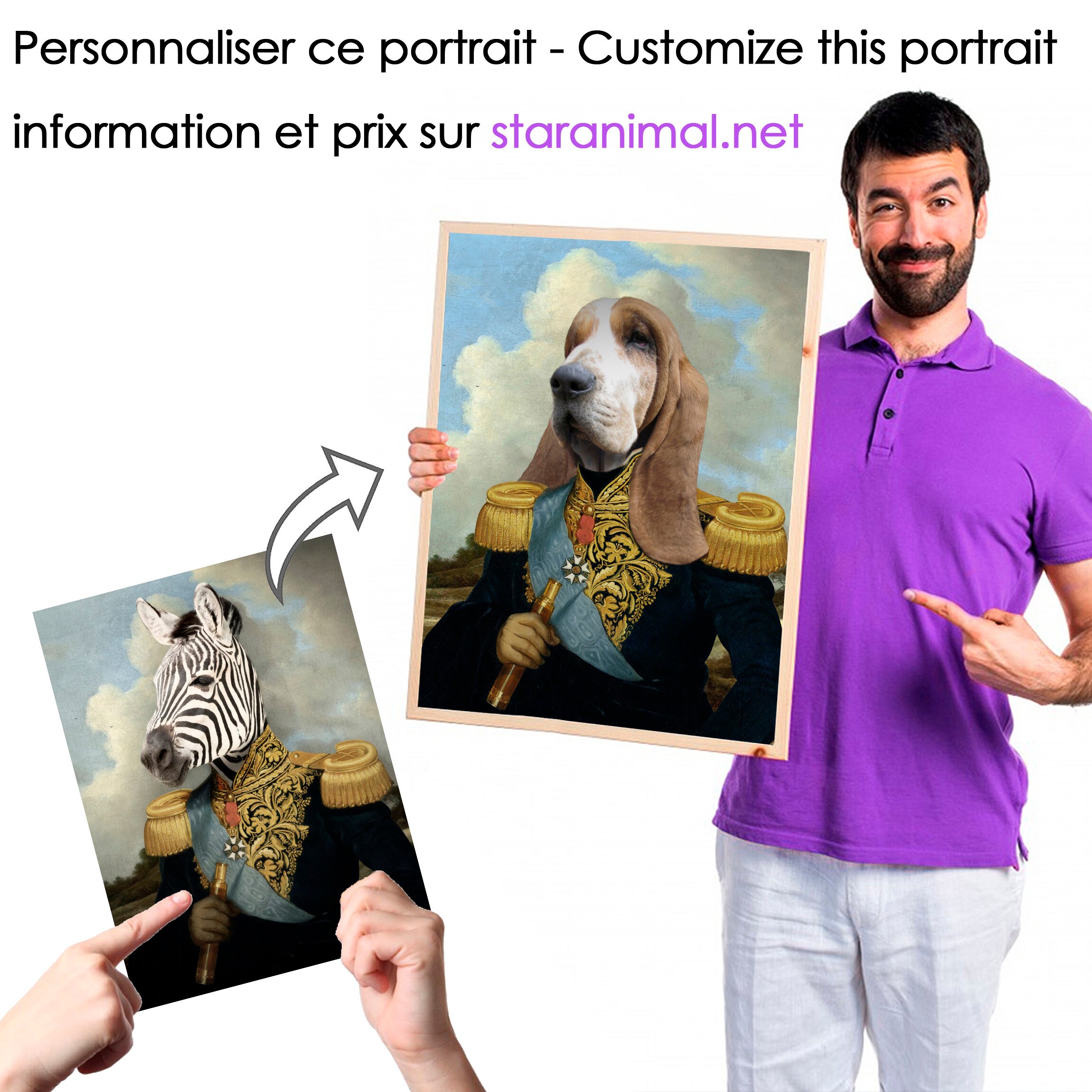 Zebra in Military Dress Animal Portrait in Uniform - Etsy