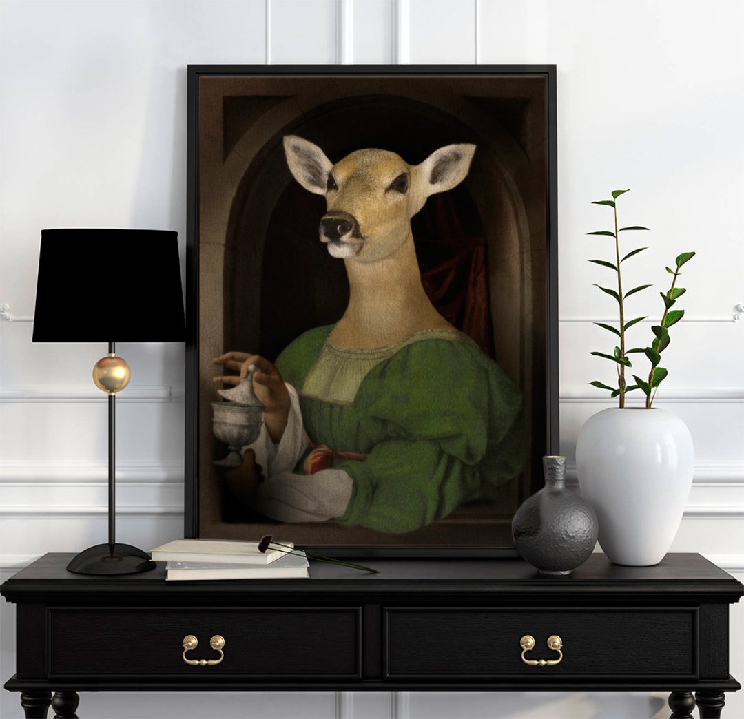 Doe in Italian Renaissance Dress Animal Portrait in Costume - Etsy UK