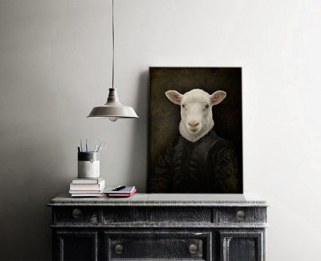 Animal Portrait in Costume: CHESTERFIELD Dressed Lamb Portrait Gift ...