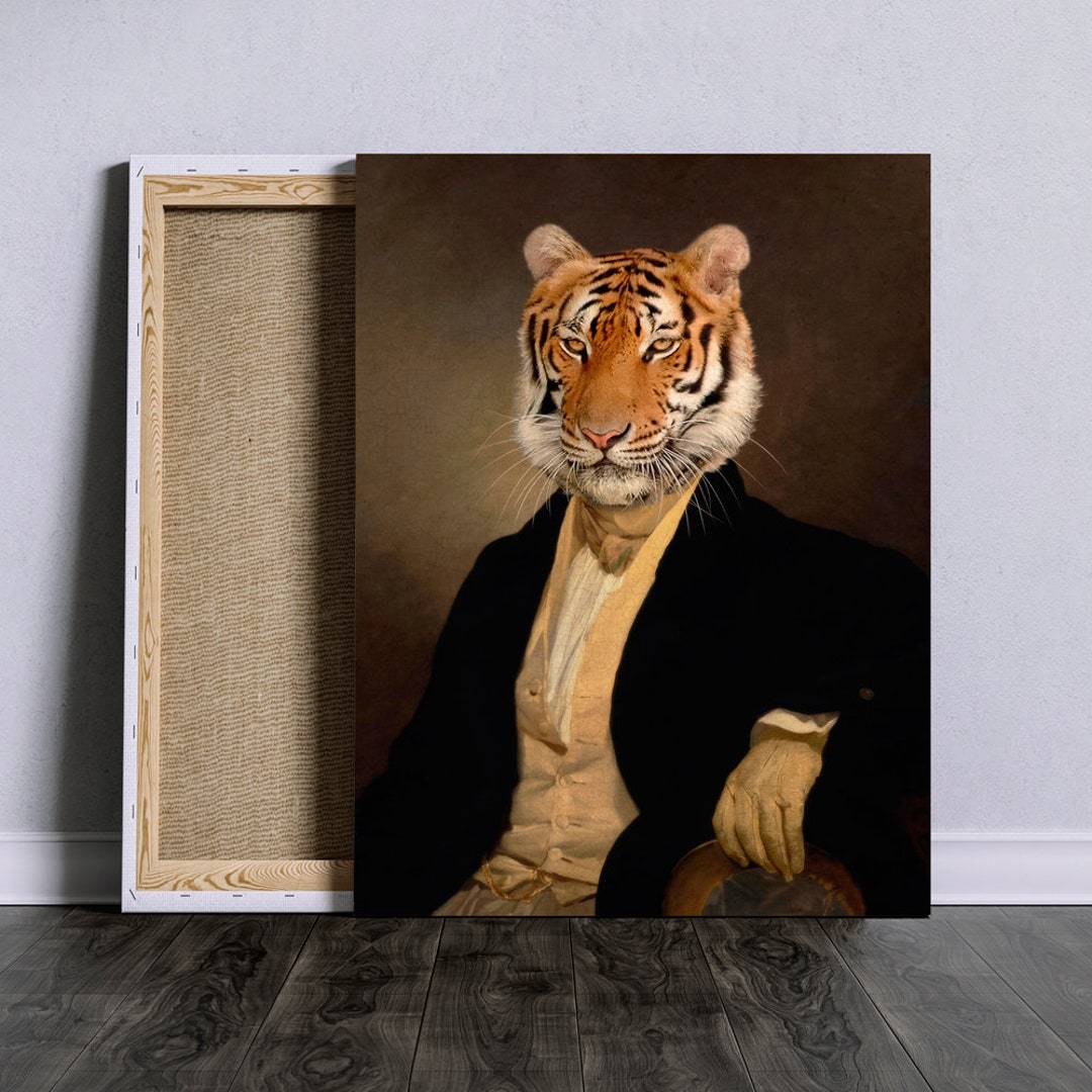 Tiger in Aristocratic Clothe Dandy - Etsy
