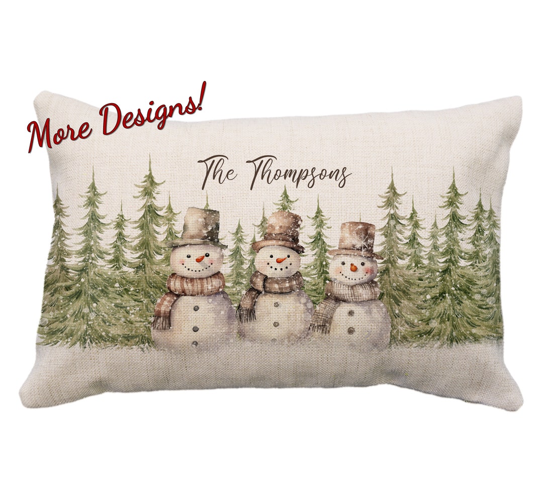 Snowman Pillows, Multiple Designs! 12 X 18* Pillow or Cover, Custom ...