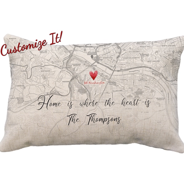 Map Pillow - Etsy