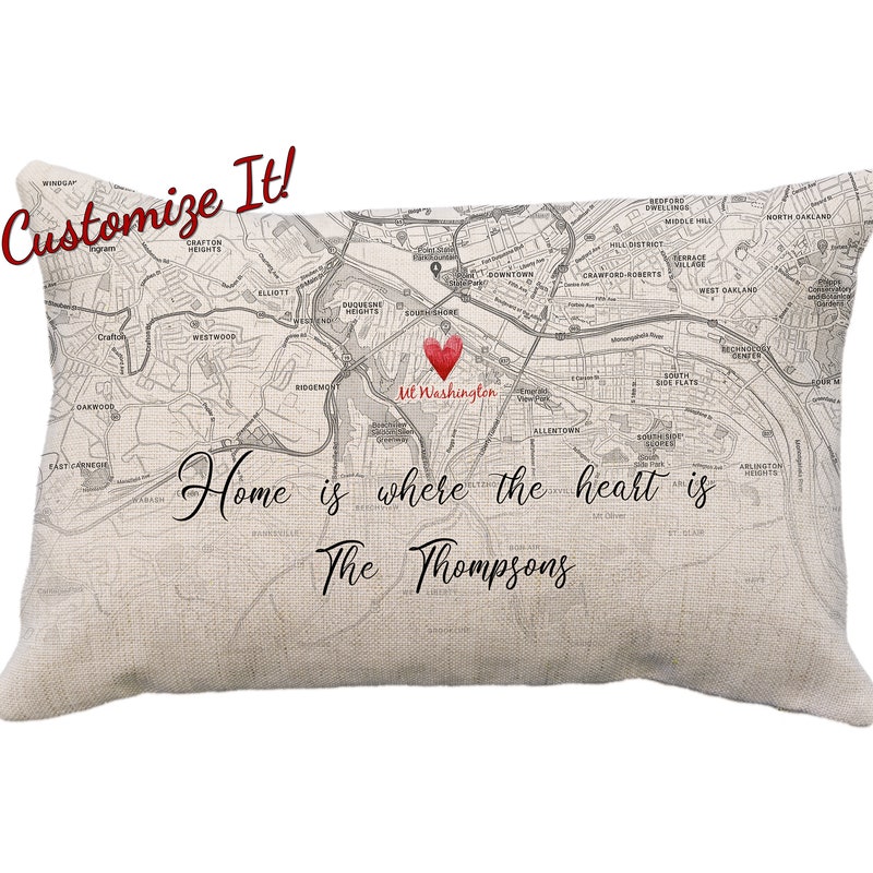 Map Pillow - Etsy