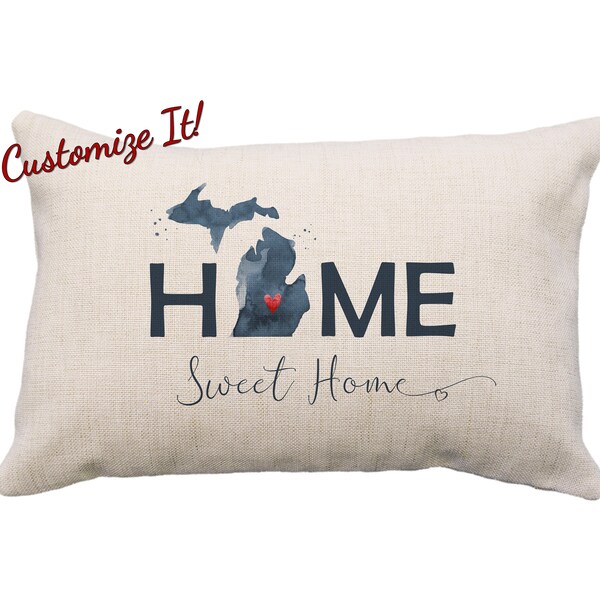 Michigan Pillow - Etsy