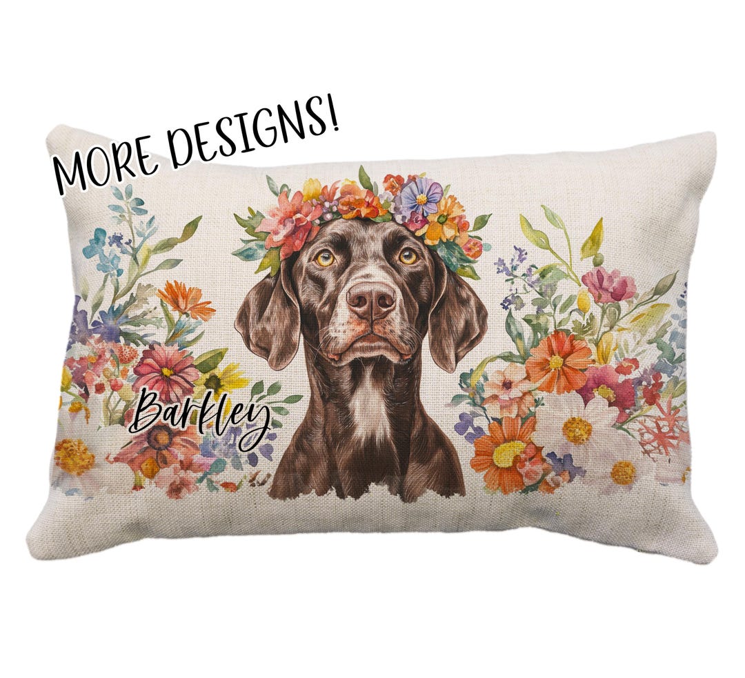 German Pointer Custom Name Pillow or Cover, 12x18* Pillow, GSP Gifts ...
