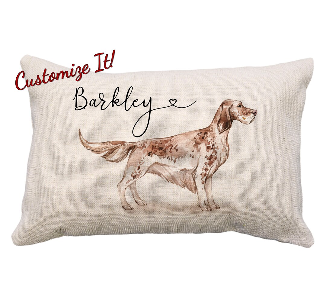 English Setter Custom Watercolor Pillow, 12x18 Pillow, English Setter ...