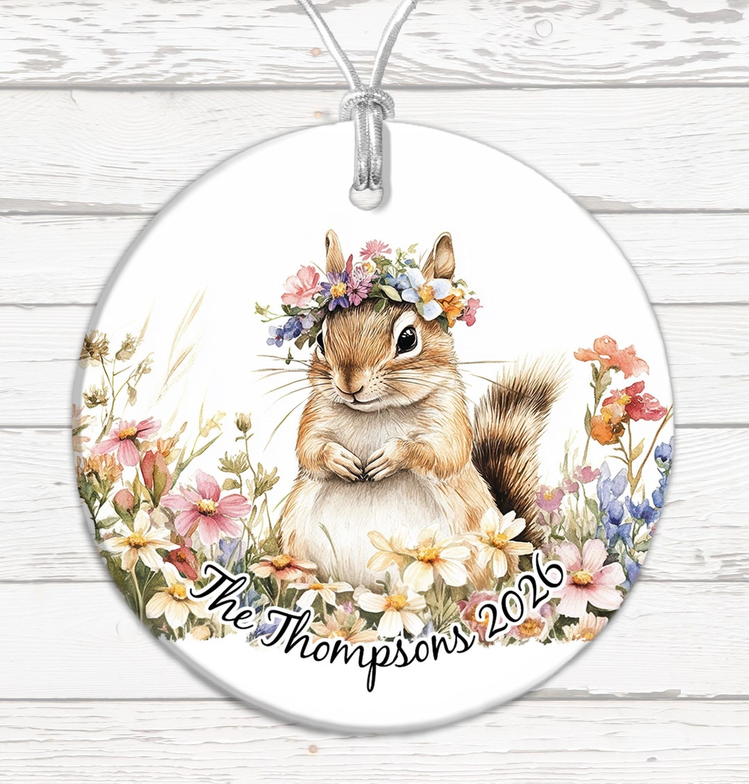 Chipmunk Ornament, Multiple Designs, Personalize, Handmade - Etsy