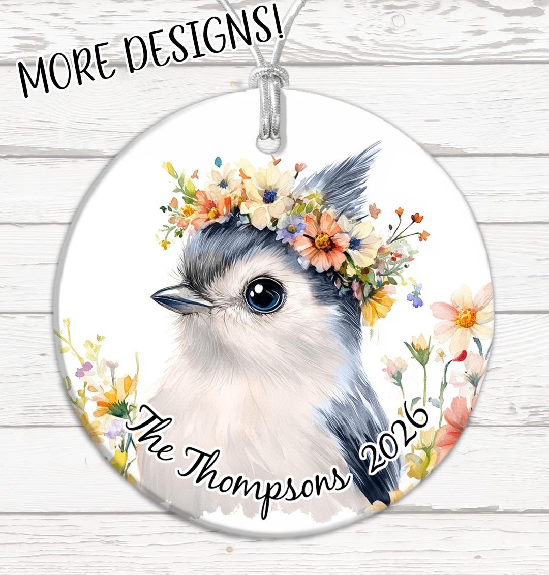 Tufted Titmouse Ornaments, Multiple Designs! Personalize, Handmade - Etsy