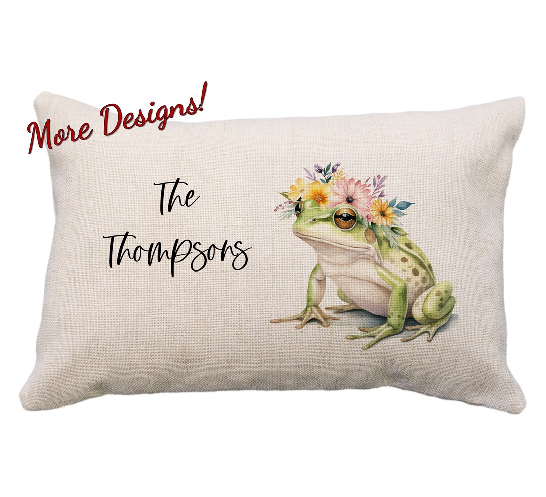 Frog Pillows, Multiple Designs Custom Pillow or Cover 12x18 ...