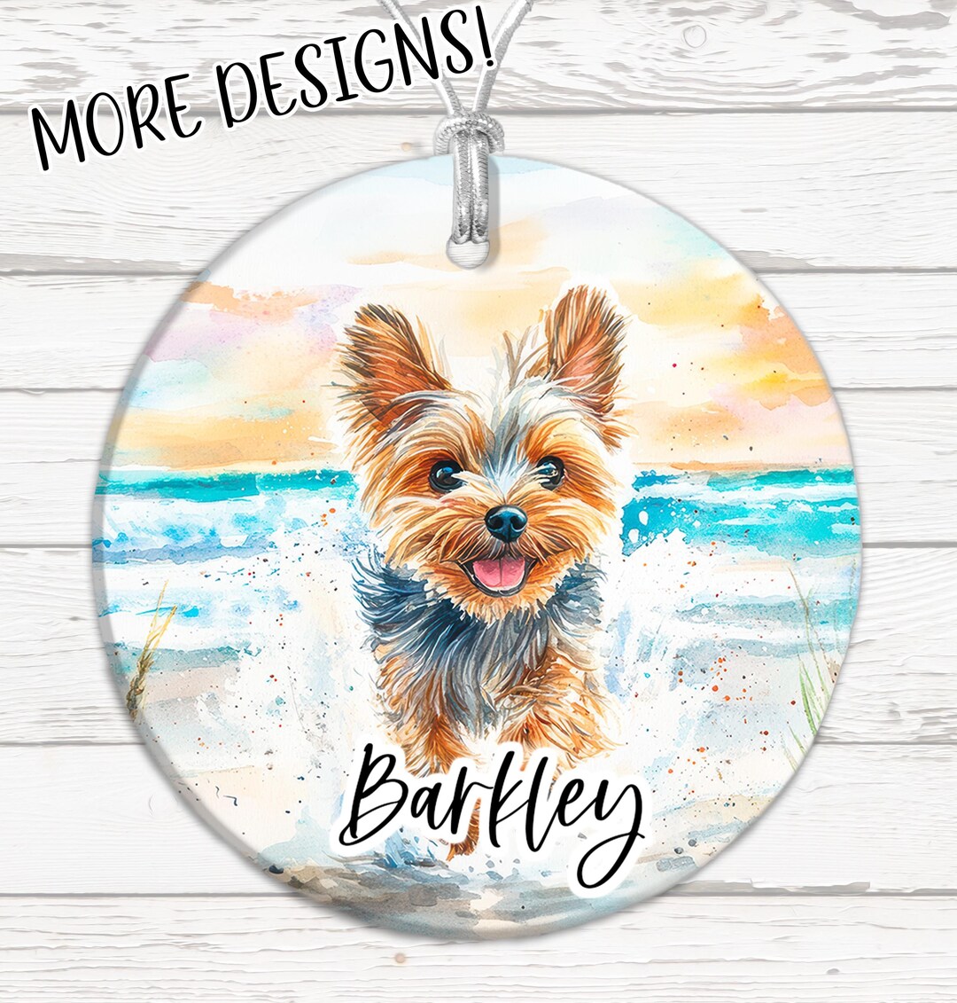 Yorkshire Terrier Ornaments, Multiple Designs! Personalized Yorkie ...
