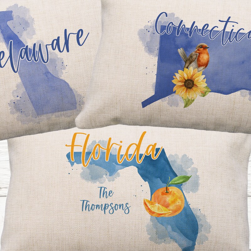 State Pillow - Etsy