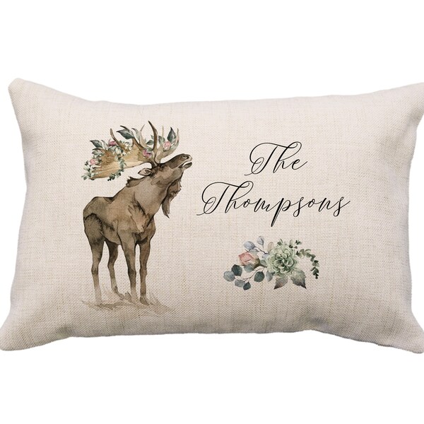Moose Pillow - Etsy
