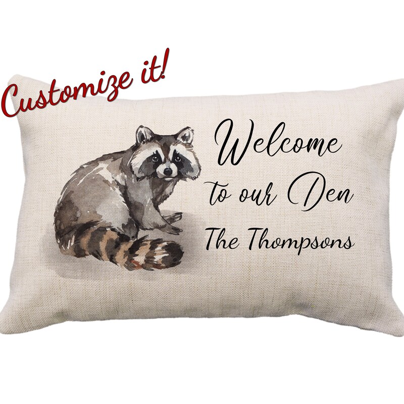 Raccoon Pillow - Etsy