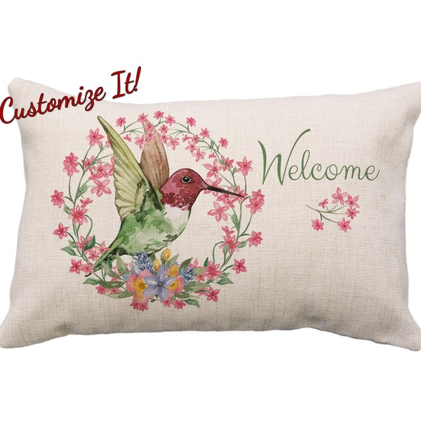 Hummingbird Pillow - Etsy