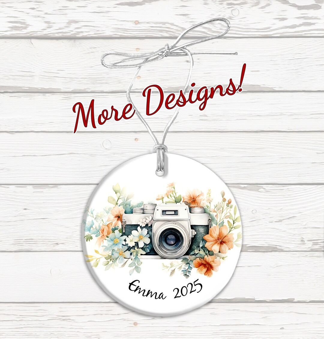 Camera Ornaments, Multiple Designs Custom Camera Ornament, Personalized ...