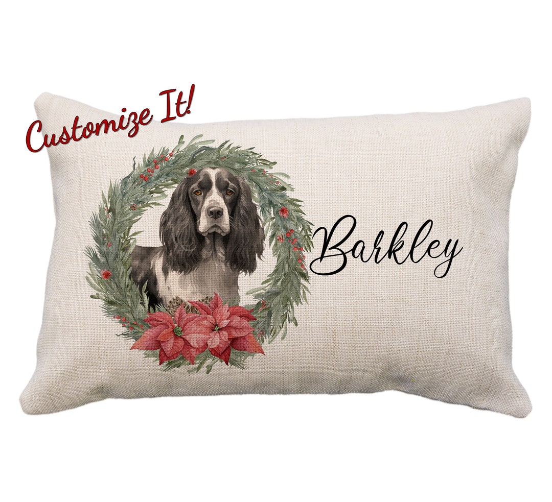 Cocker Spaniel Christmas Pillows, 12x18 Pillow, Custom Spaniel, Spaniel ...