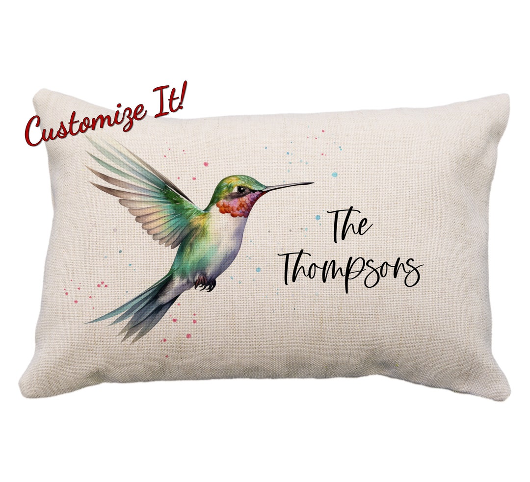 Hummingbird Pillows, Multiple Designs! Personalized Hummingbird ...