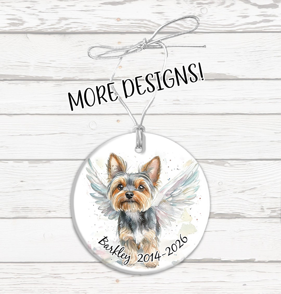 Yorkshire Terrier Memory Ornament, Yorkie Ornament, Personalized Yorkie ...
