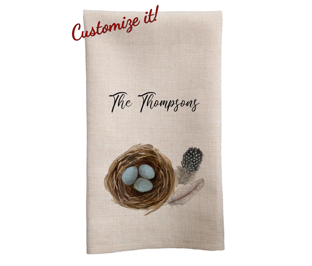 Bird Nest Custom Tea Towel, Bird Gifts, Bird Tea Towels, Kitchen Towels ...
