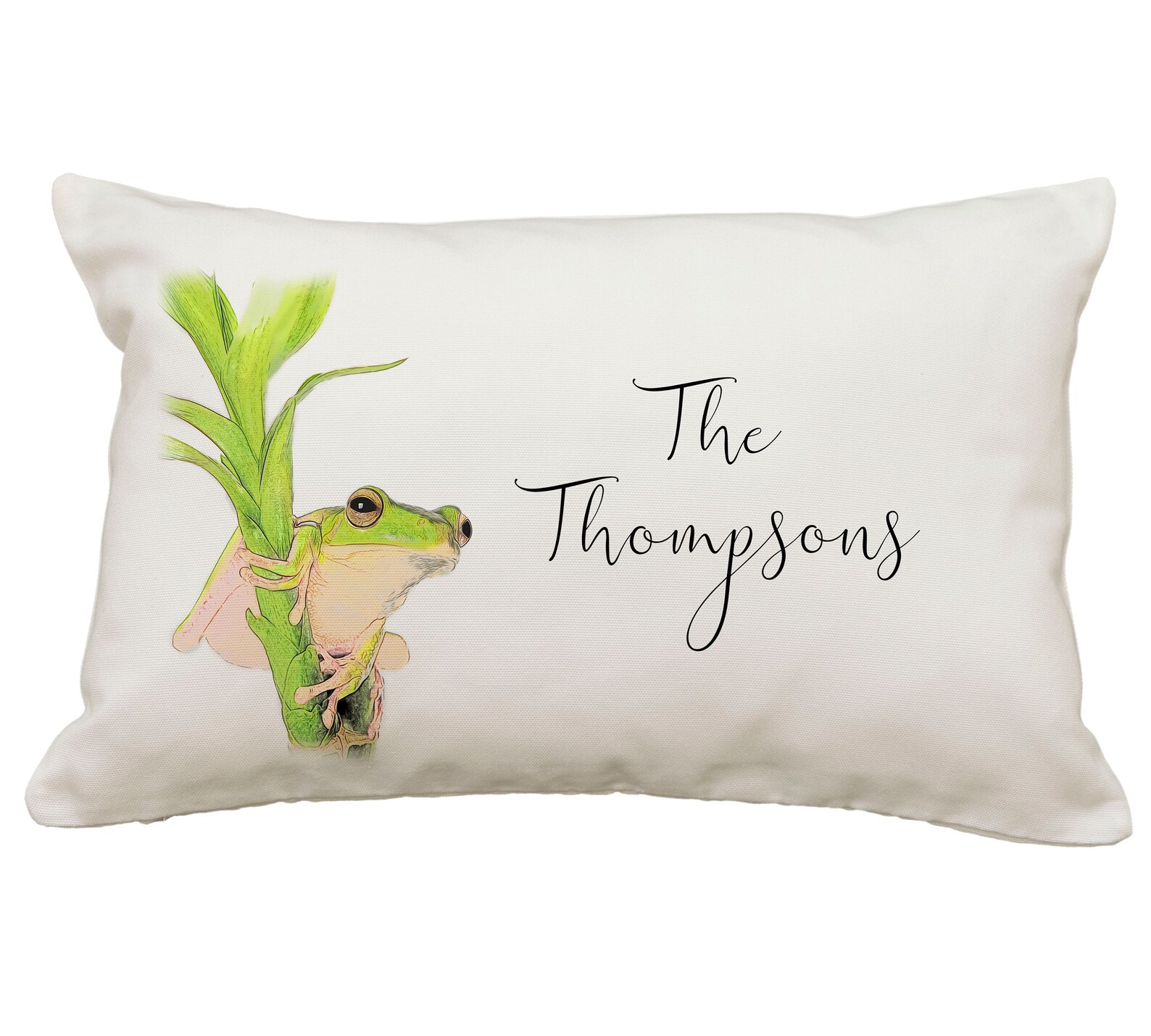 Personalized Name Frog Pillow Or cover 12 x 18 Frog Pillow | Etsy