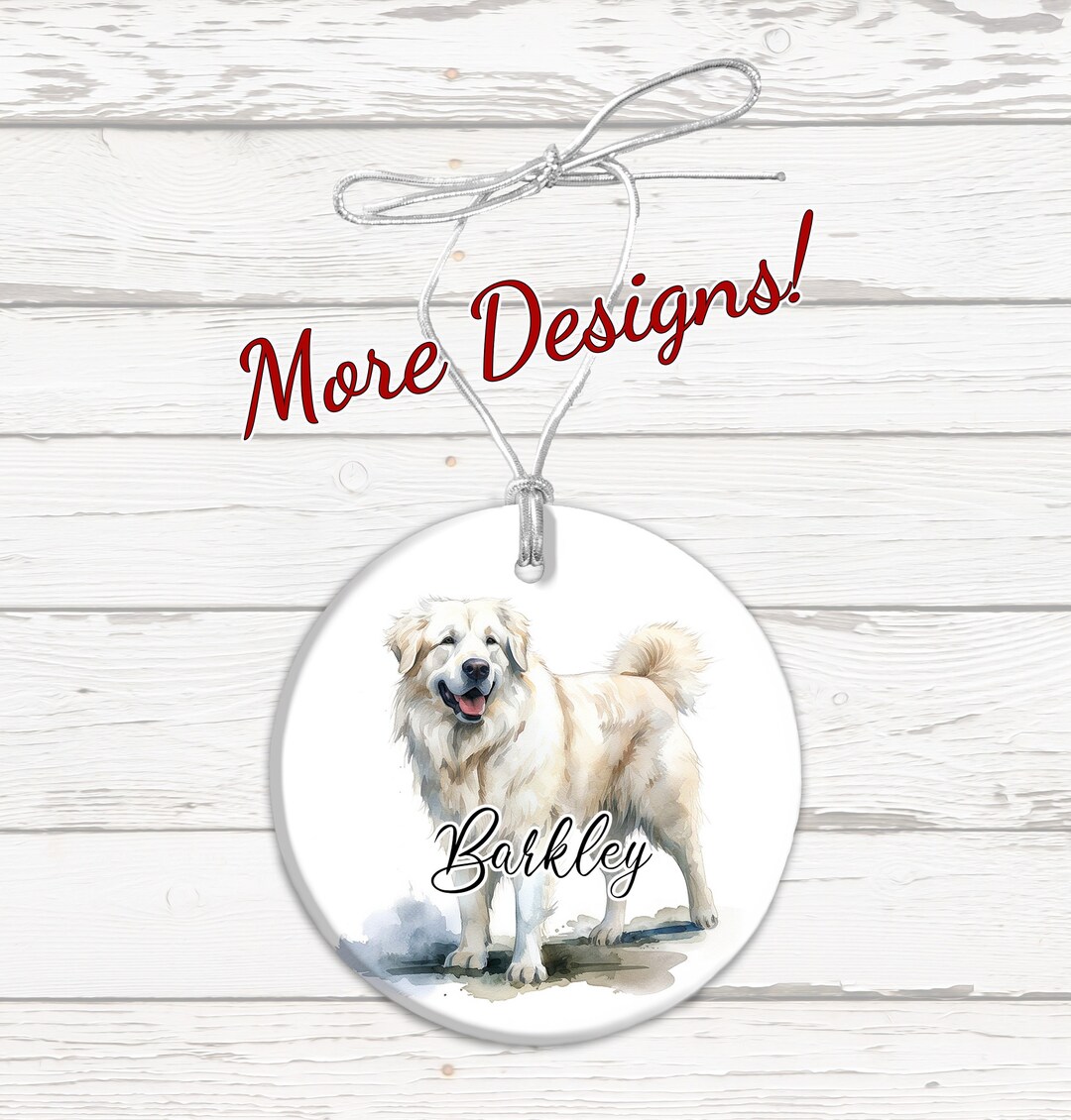 Great Pyrenees Ornaments, Multiple Designs! Customize, Christmas ...