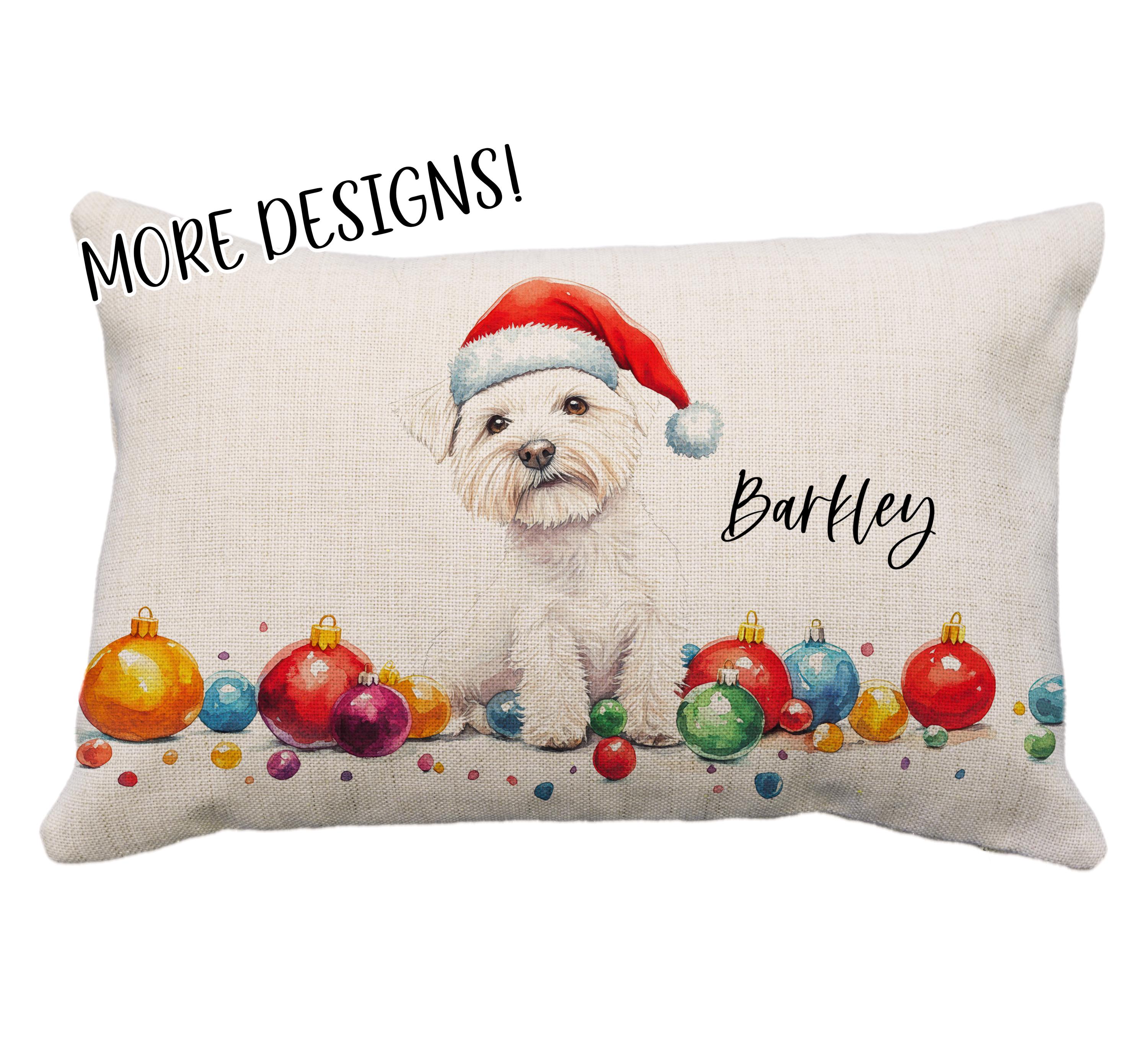 West Highland Terrier Christmas Custom Gifts, 12x18* Pillow, Westie ...