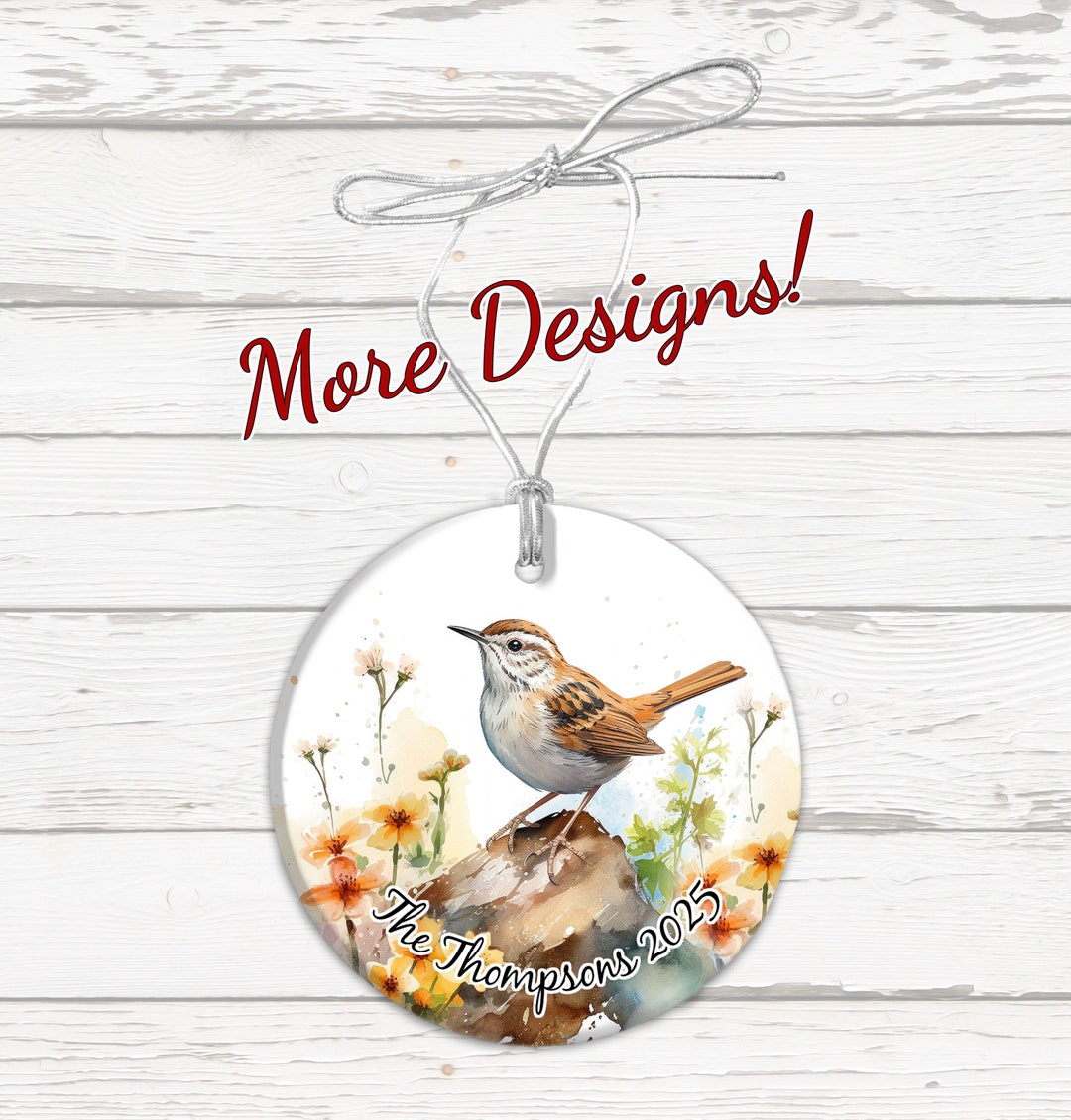 Wren Ornament, Custom Wren Gift, Wren Christmas Gifts, Personalized ...