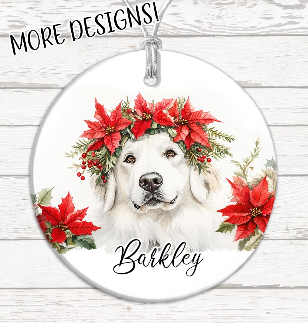 Great Pyrenees Ornaments, Multiple Designs! Customize, Christmas ...