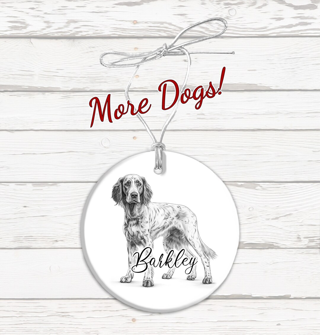 English Setter Ornament, English Setter Watercolor, English Setter ...