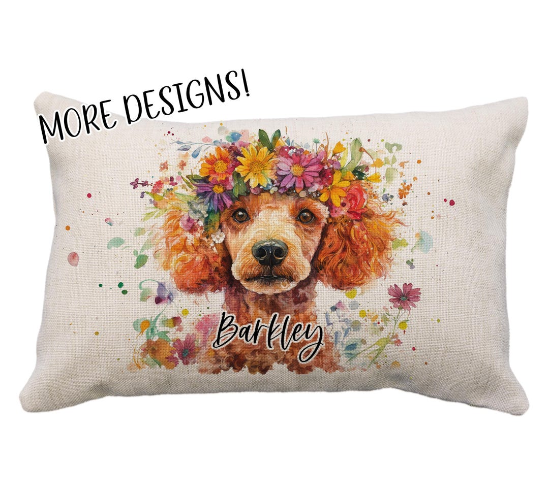 Poodle Custom Pillows, Personalize, Handmade, Multiple Designs ...