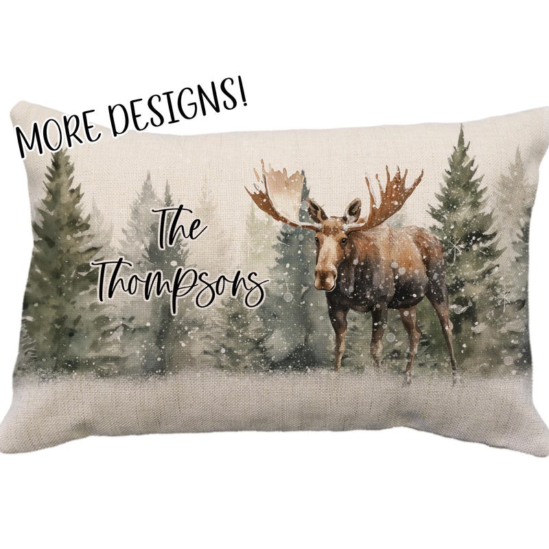 Moose Pillow - Etsy