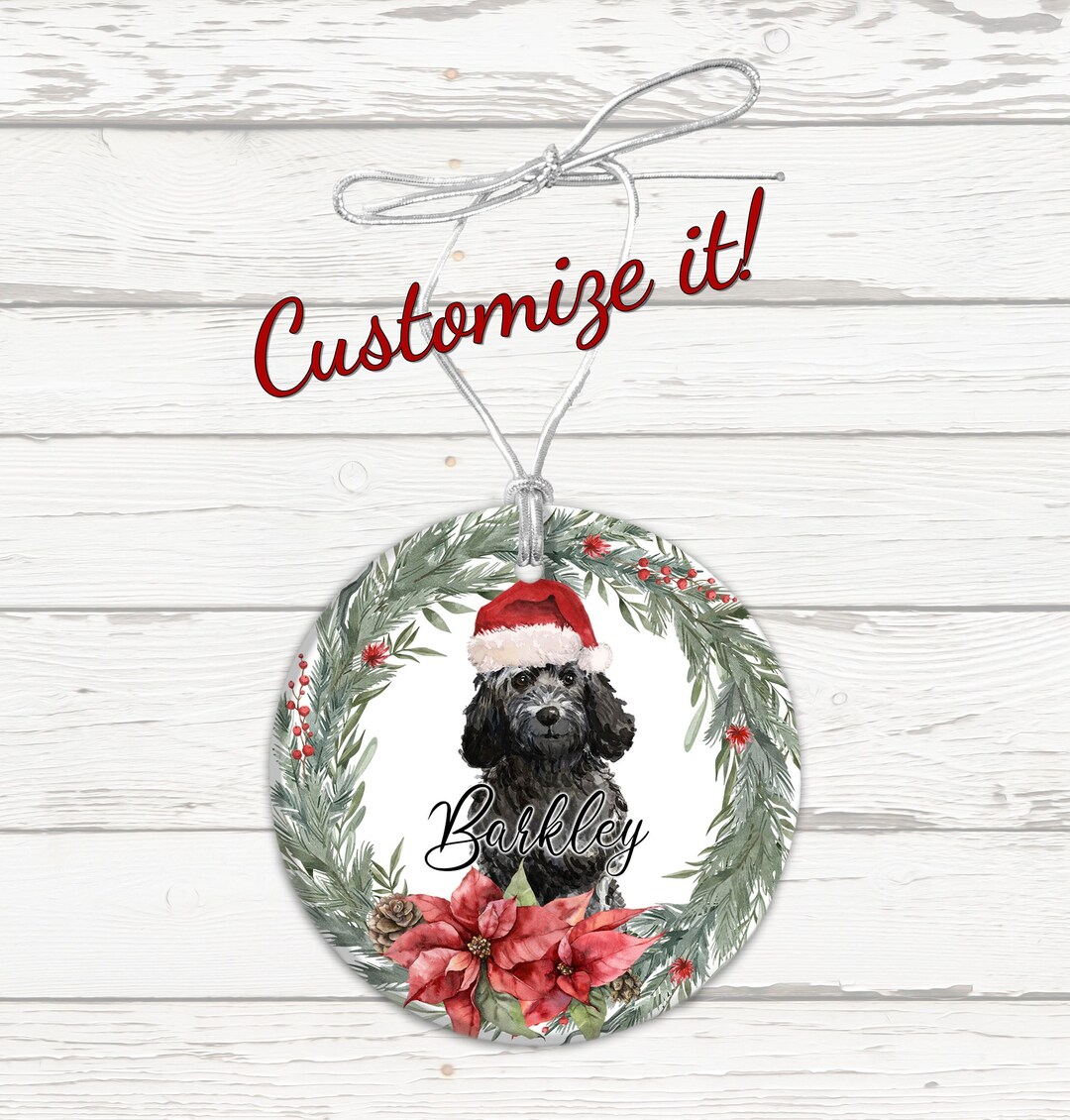 Cockapoo Christmas Ornament Black Cockapoo Ornament - Etsy