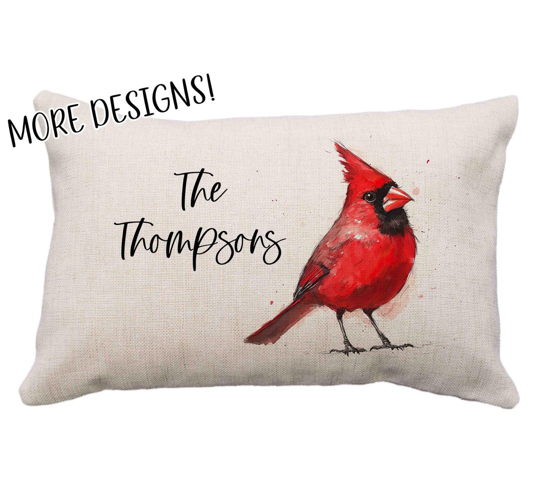 Cardinal Pillows, Multiple Designs 12x18 Pillow or Cover, Cardinal ...