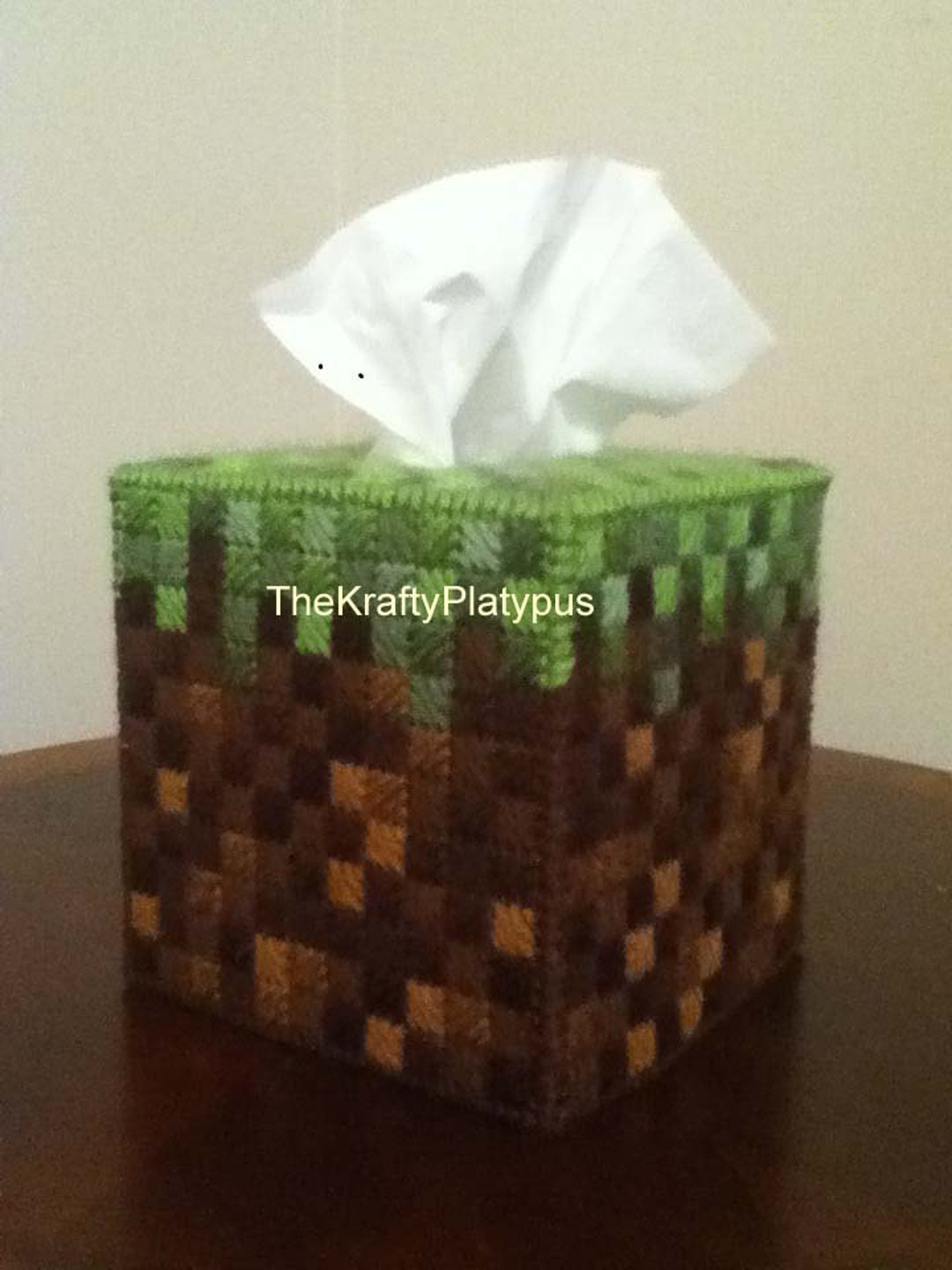 Minecraft Tissue Box Cover - Grass Block - Etsy