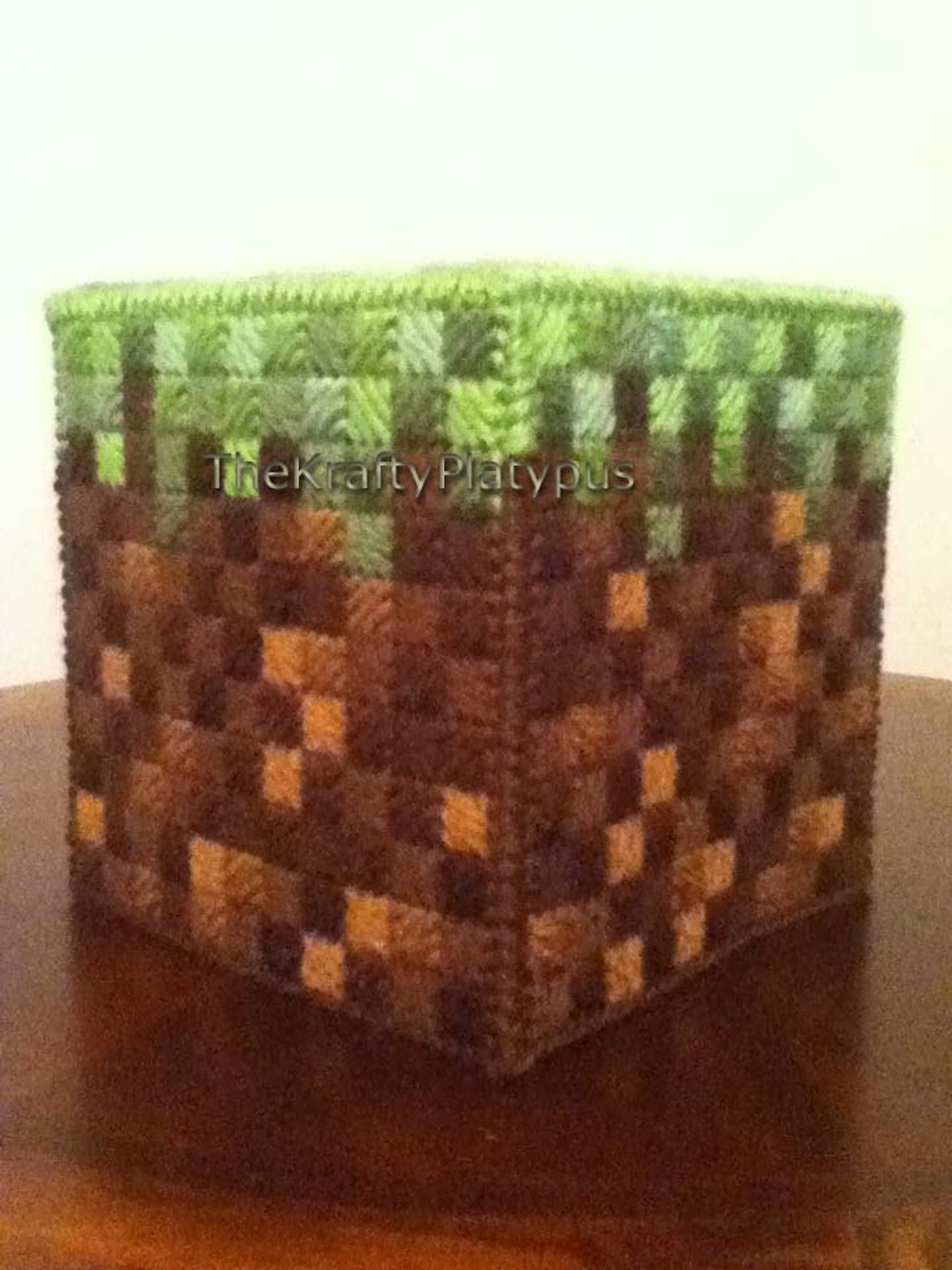 Minecraft Tissue Box Cover - Grass Block - Etsy