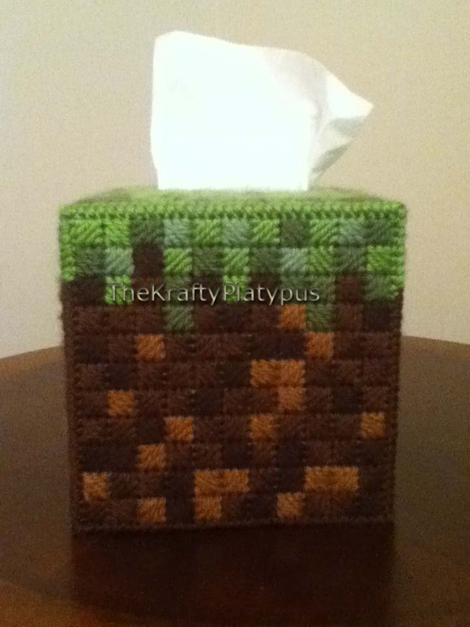 Minecraft Tissue Box Cover - Grass Block - Etsy