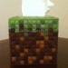Minecraft Tissue Box Cover - Grass Block - Etsy