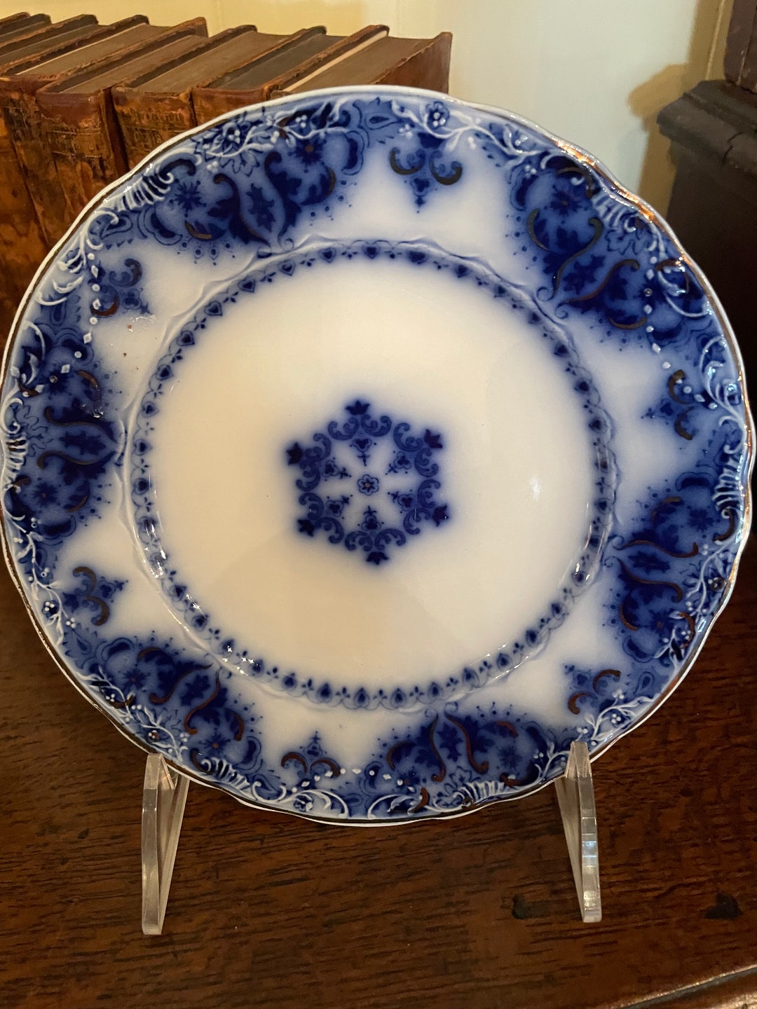 Albany Flow Blue Plate From Johnson Bros Luncheon Size - Etsy