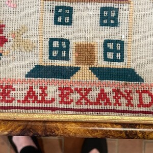 Antique Alphabet Sampler With Large House Dated 1892 - Etsy