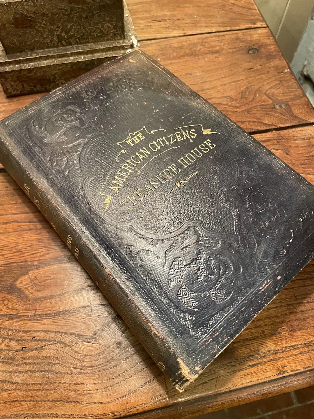 Antique Leather Bound Book of American Hostory - Etsy