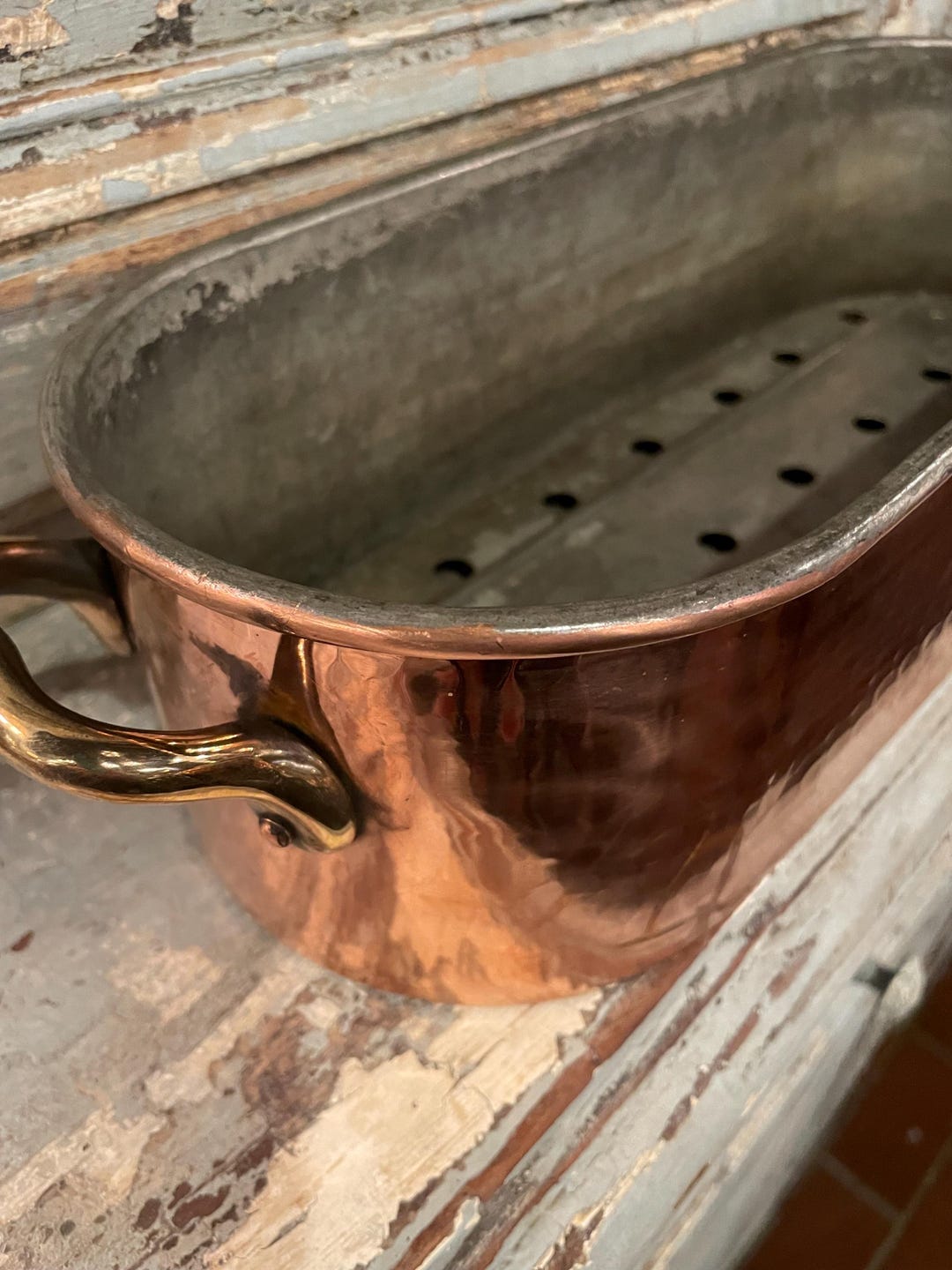 Antique Copper Fish Poacher With Lid - Etsy