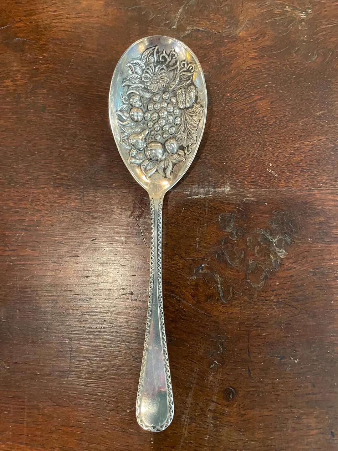 Silverplate Spoon With Repousse Design - Etsy