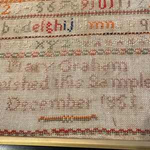 Antique Alphabet Sampler Dated 1851 - Etsy